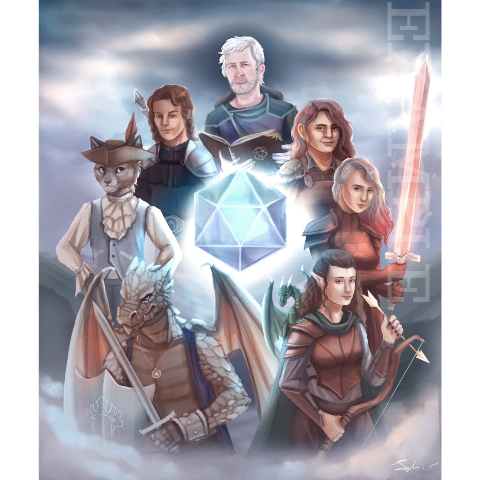 Dnd Group Poster Illustrations - Etsy