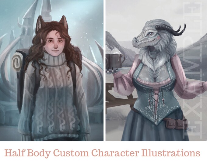 Halfbody Custom Dnd Character Illustrations - Etsy UK