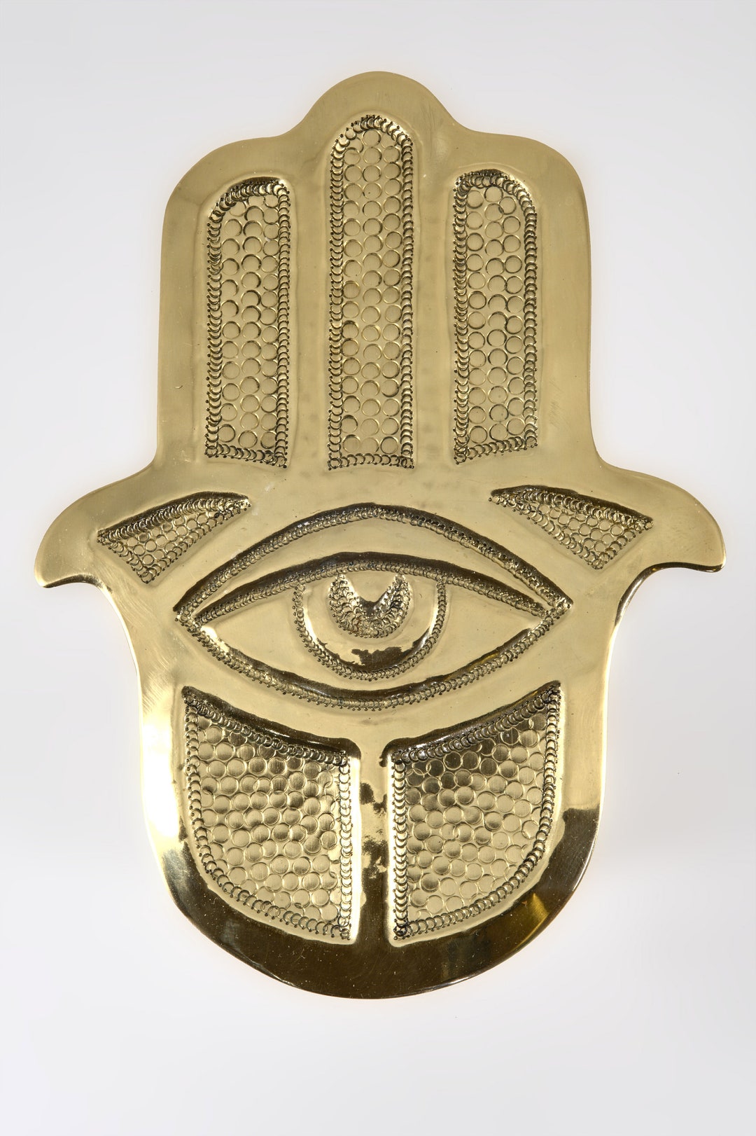 Hammered Brass Large Hamsa / Hand of Fatima - Etsy
