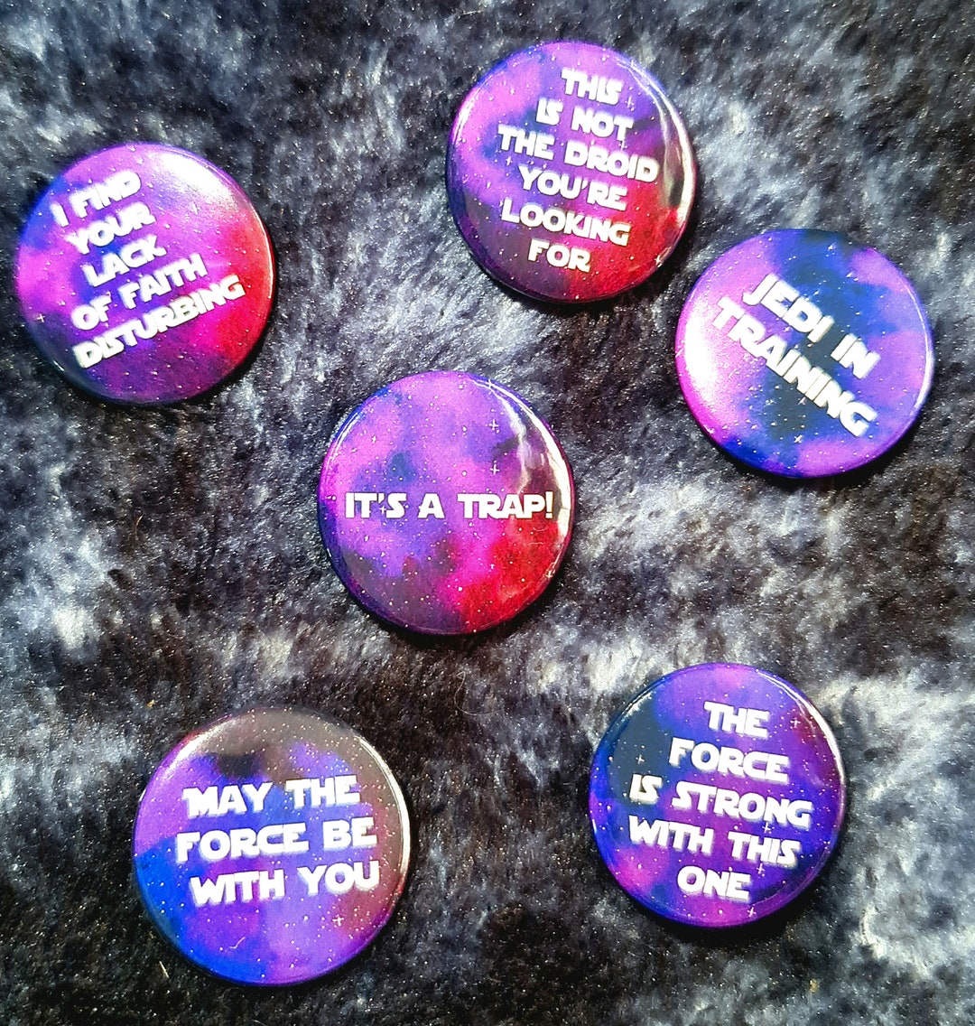 25mm Star Wars Quotes Badge Set 6 Pack - Etsy