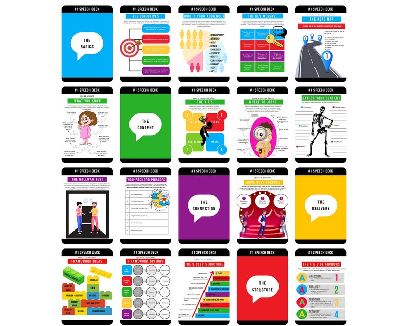Digital Speech Deck - 54 Cards for Business Presentations & Speeches ...