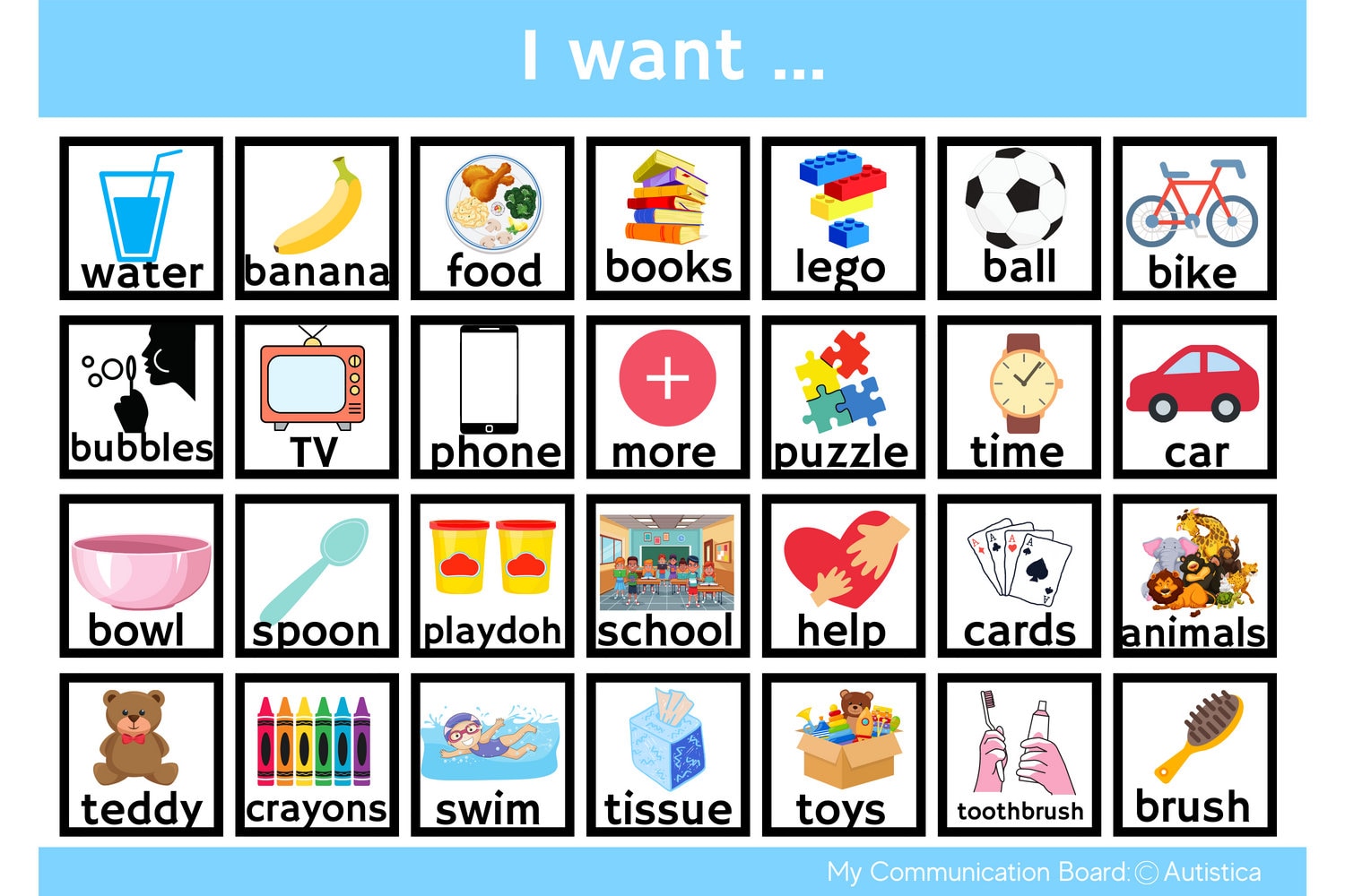 Communication Board for Autistic Speech Support | Limited Verbal| Non ...