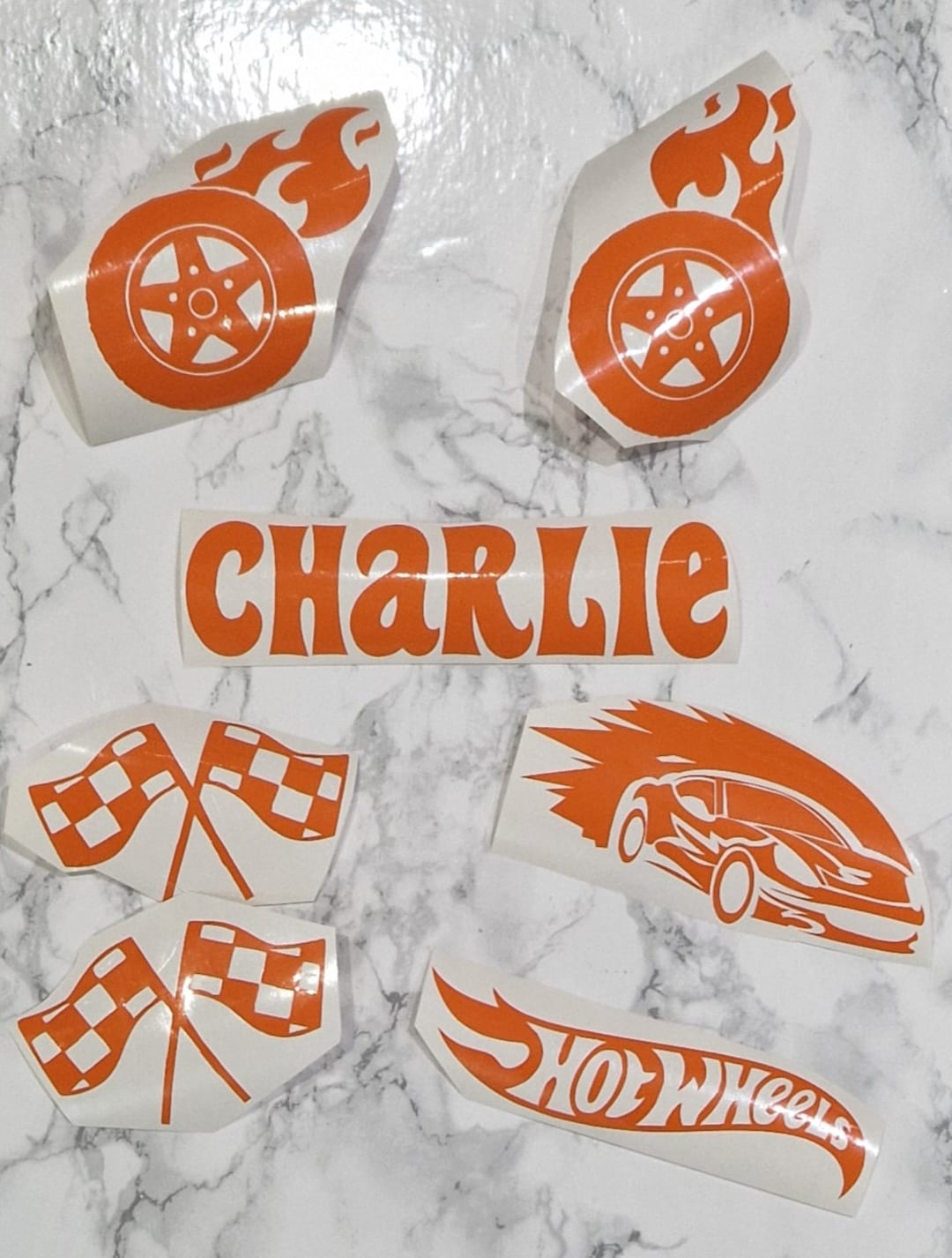 Hot Wheels Personalised Vinyl Decal Sticker Set - Etsy