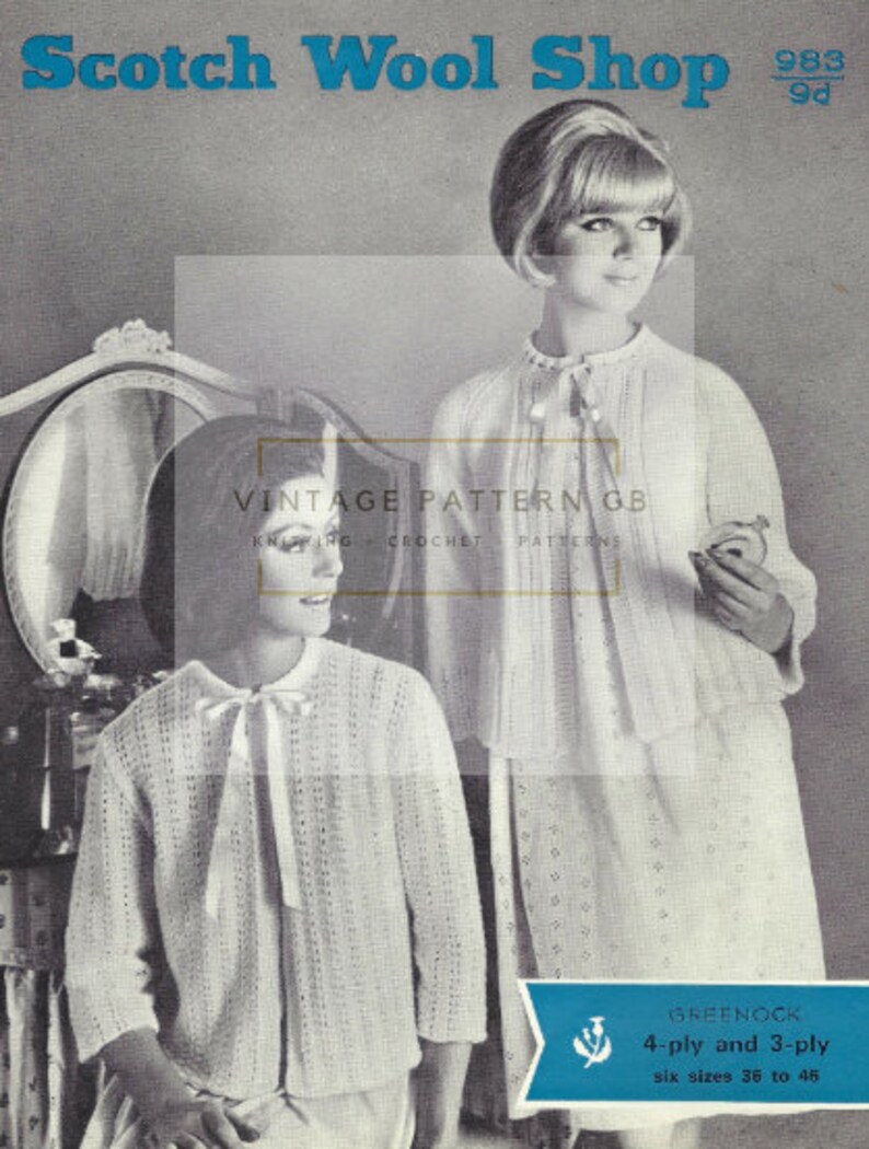 PDF Download 1950s Scotch Wool Shop Knitting Pattern 983 - Etsy