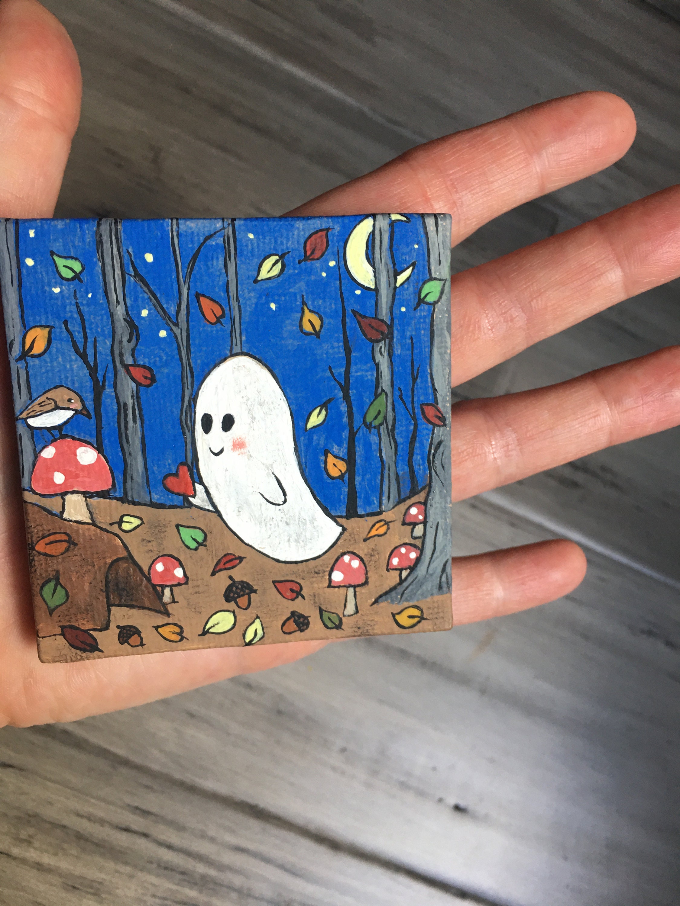 Ghost and Bird - Etsy