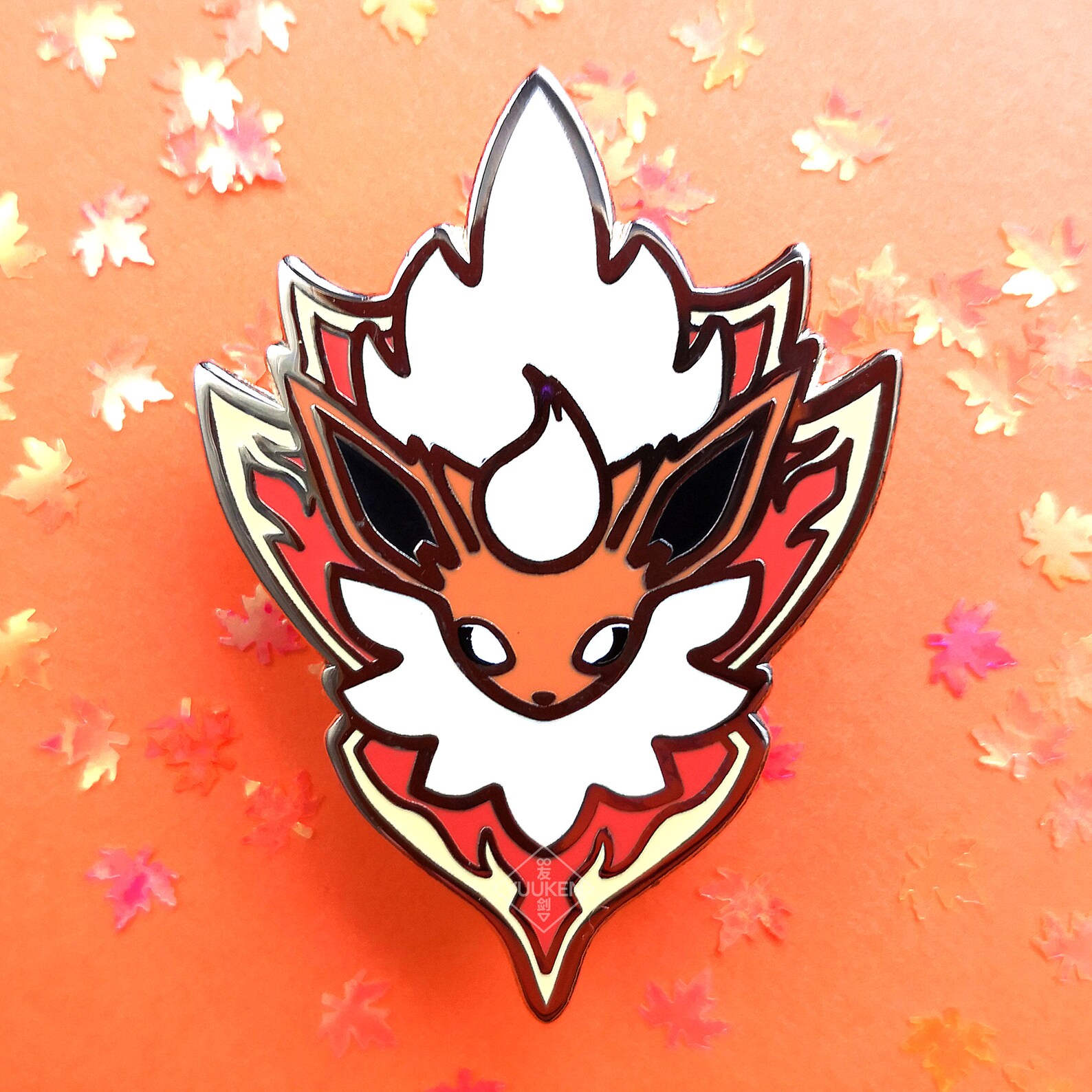 135 Flareon Fire Shield Enamel Pin - Etsy