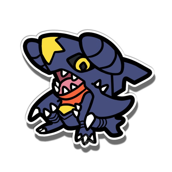 156 Garchomp Vinyl Sticker | Etsy