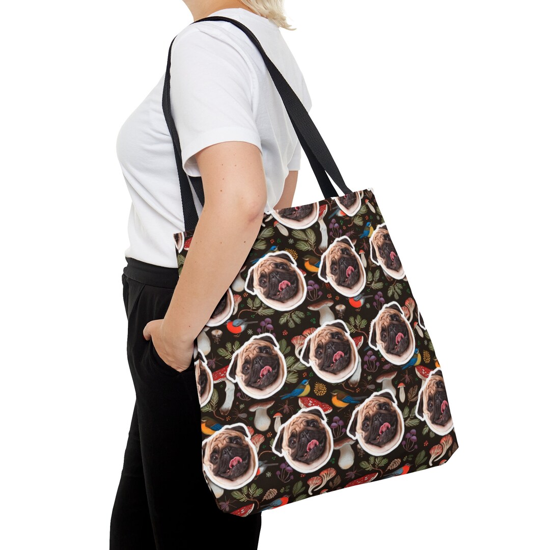 Custom Photo Face/pent Botanic Mushroom Tote Bag, All Over Print ...