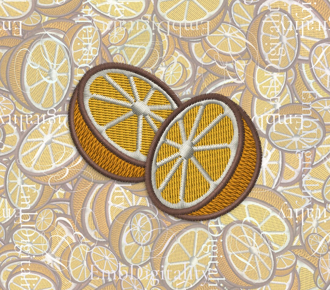 Fruits Embroidery Design 'orange', DST, Brother PES, Instant Download ...