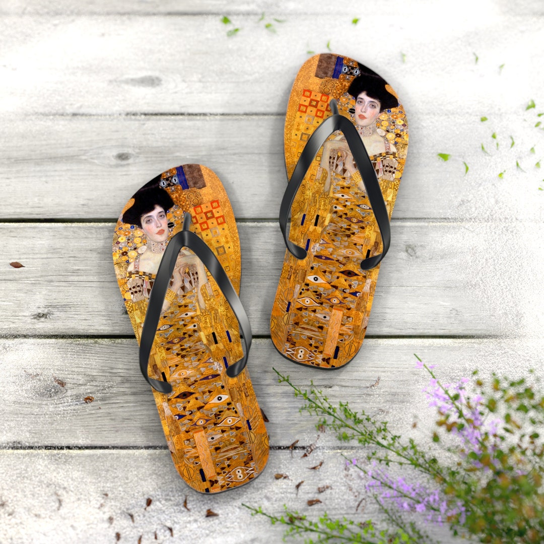 Gustav Klimt adele Bloch-bauer Flip Flops - Etsy