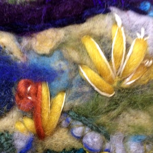 Deep Valley - Landscape Abstract Wool Painting, Gift for Art Lovers ...