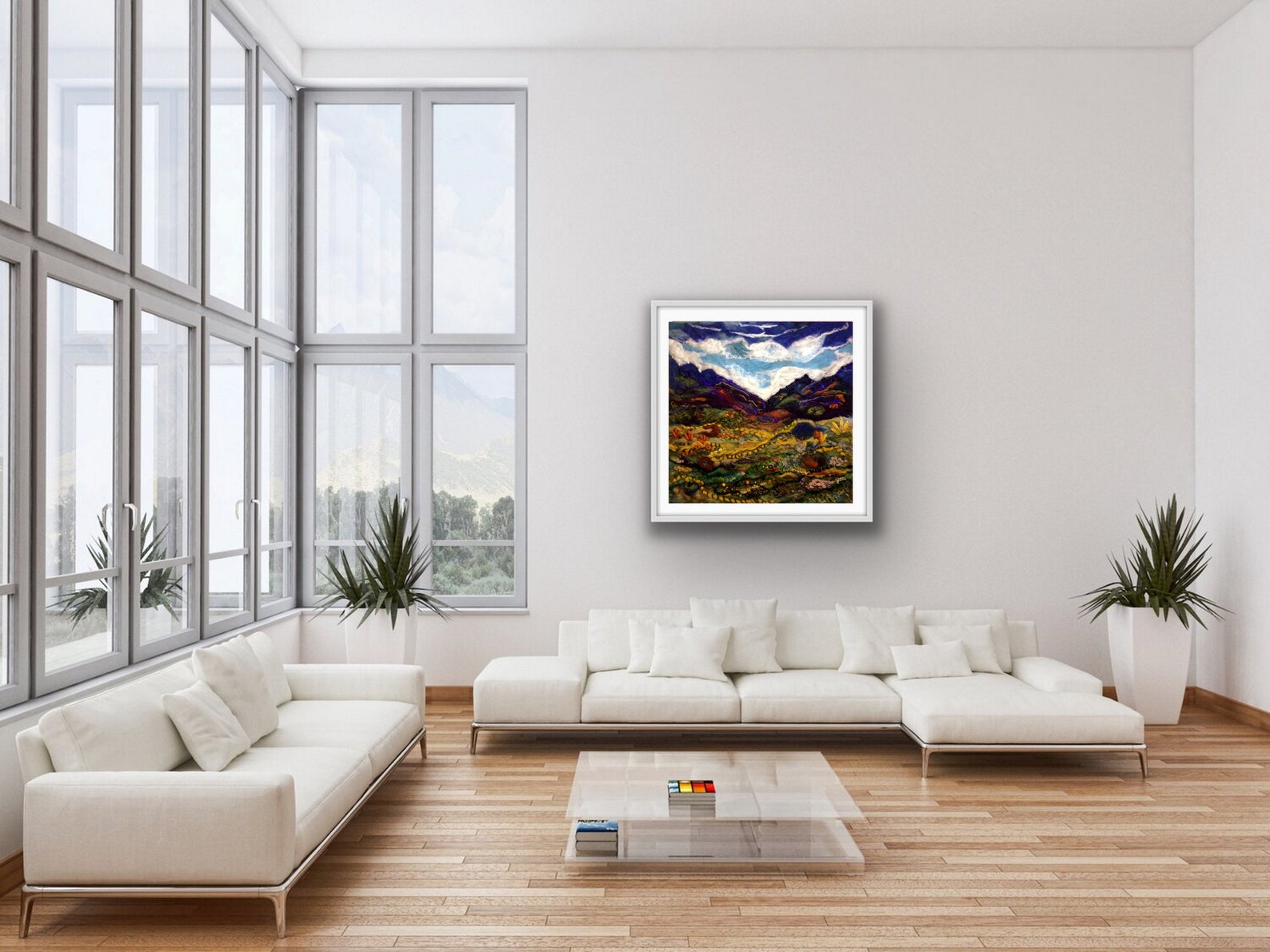 Deep Valley Landscape Abstract Wool Painting Gift for Art - Etsy