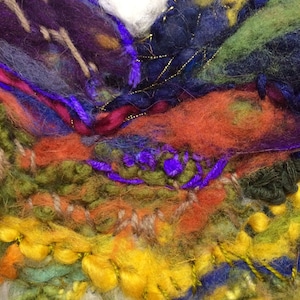 Deep Valley - Landscape Abstract Wool Painting, Gift for Art Lovers ...