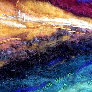 Red Sky Sunset | Landscape Needle Felt Art Painting, Highlands Wool Art ...