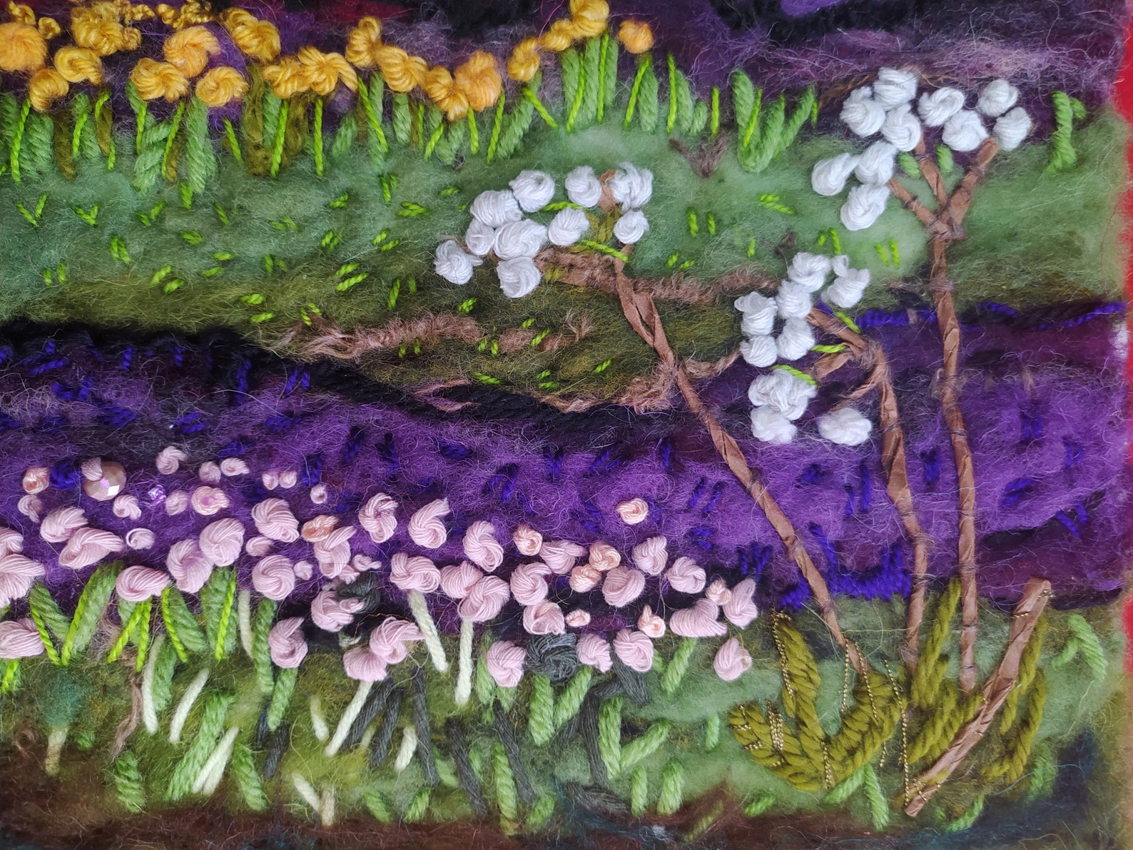 Colorful Sunset Oversized Abstract Felt Canvas Art Original - Etsy