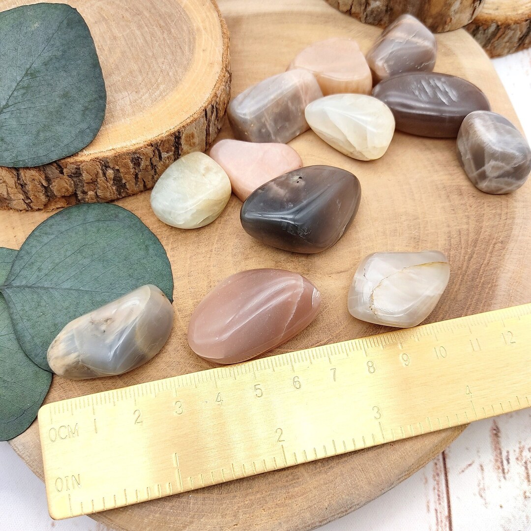 Moonstone Tumbled Stone Hand Stone Moonstone Stone of Femininity Desire ...