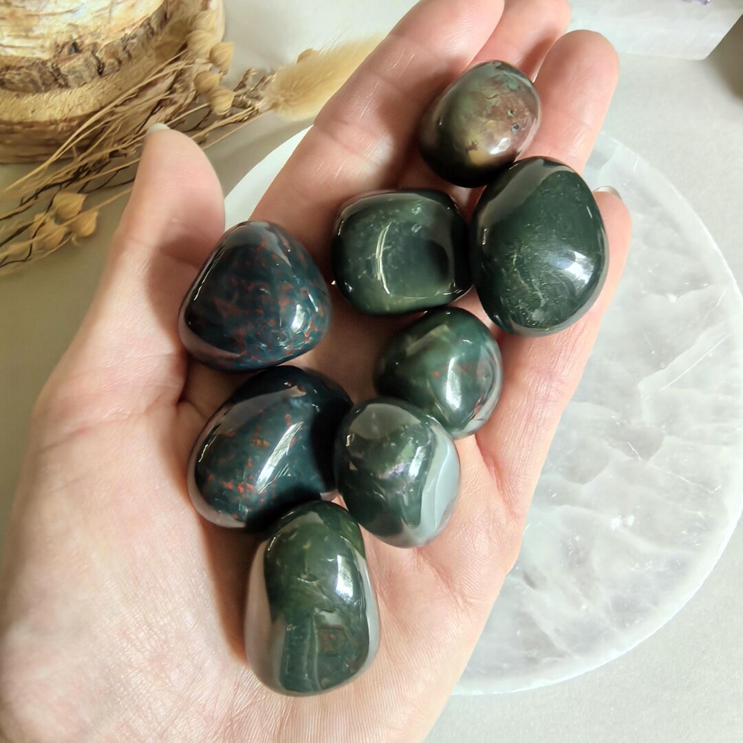 Bloodstone Heliotrope Tumbled Stone Dragon Stone Blood Jasper Ethical ...