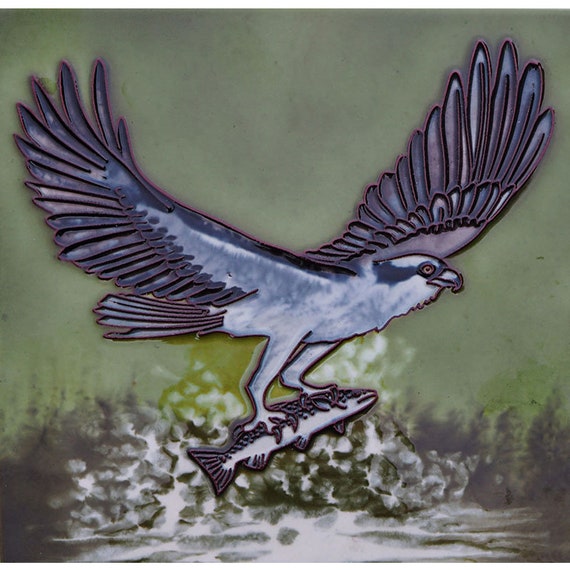 Osprey Ceramic Picture Tile - Etsy