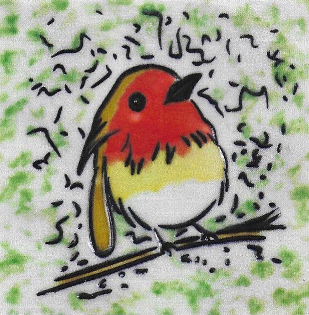 Robin - Ceramic Picture Tile - Etsy
