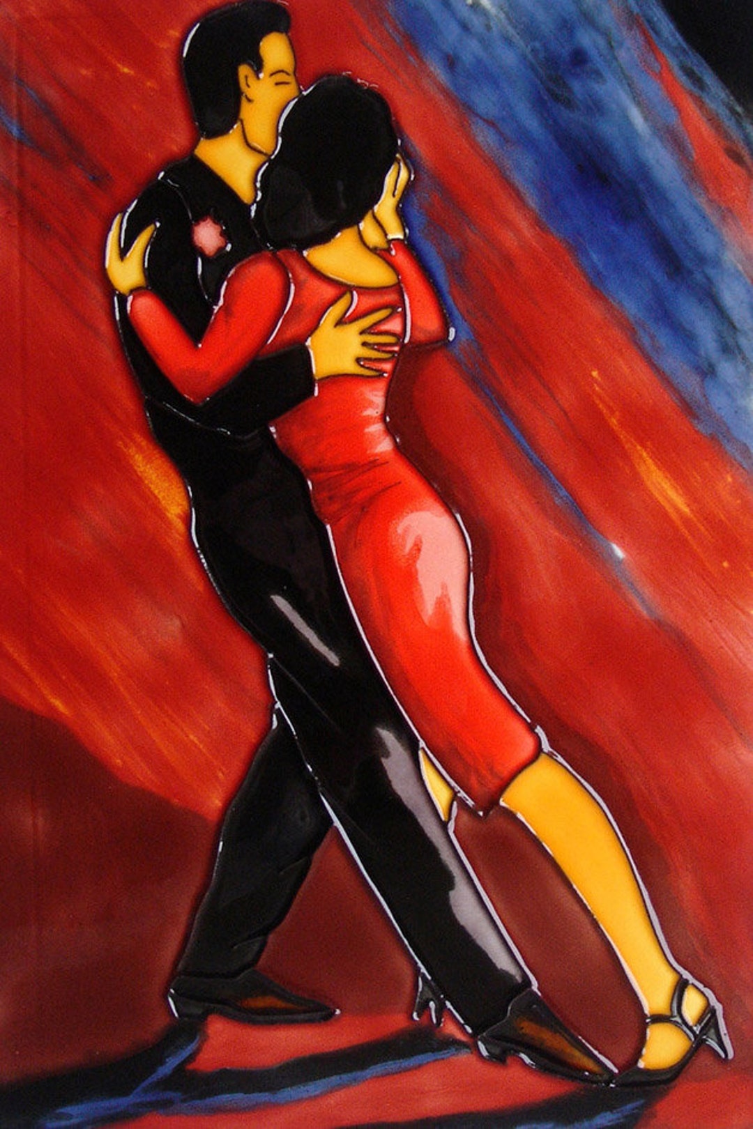Tango - Ceramic Picture Tile - Etsy