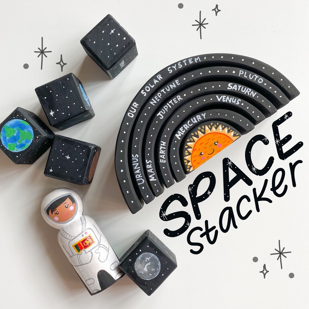 Personalised Space Stacker Toy - Etsy