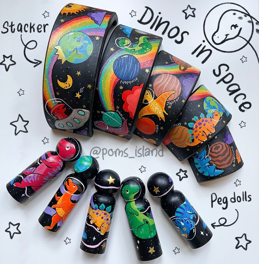 Dinos in Space Stacker Toy Bundle Pack - Etsy