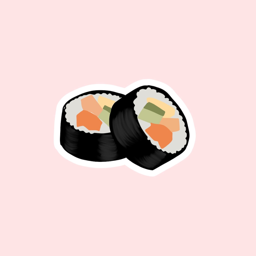 Cute Sushi Sticker, Marker Stickers, Bookish Stickers, Reading Lover ...