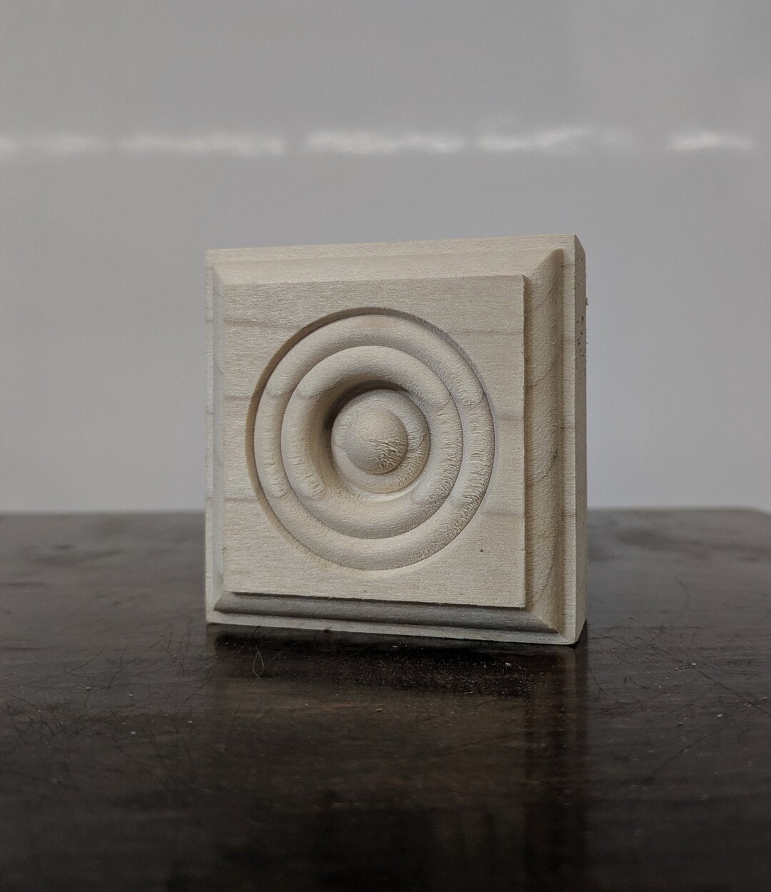 Set of 10 Wood Block Rosette 2-1/2" X 1-1/8" Poplar BARGAIN - Etsy
