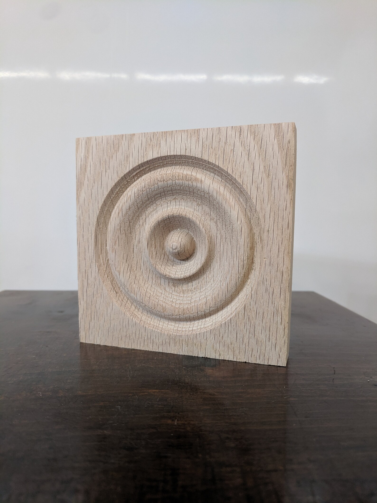 Wooden Rosette 4"-5" Square Door Window Trim 3.5" Bullseye Diameter - Etsy