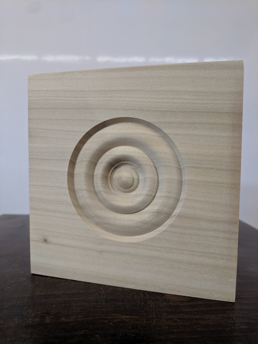 Wooden Rosette 34 Square Door Window Trim 3 Diameter Bullseye - Etsy