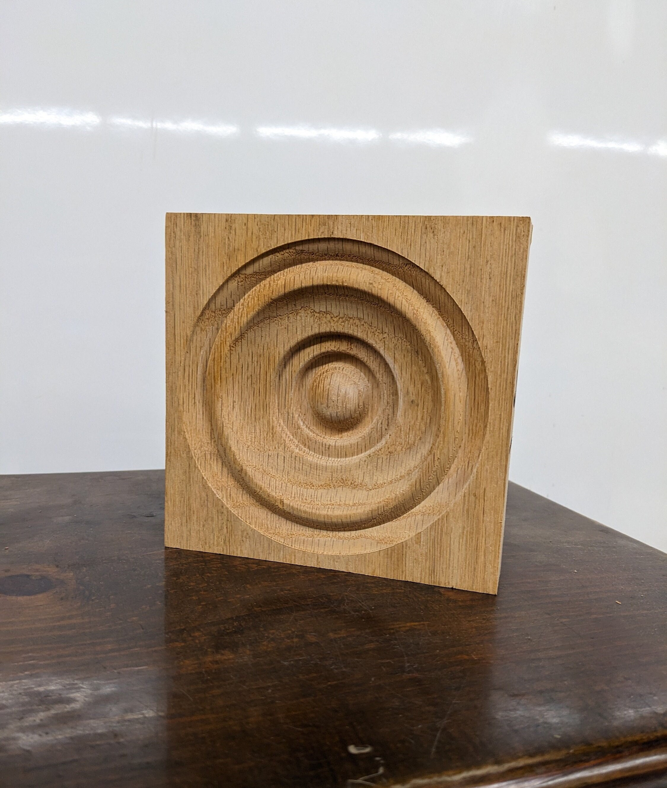 Wooden Rosette 5.5"-6" Square Door Window Trim 5" Diameter Bullseye ...