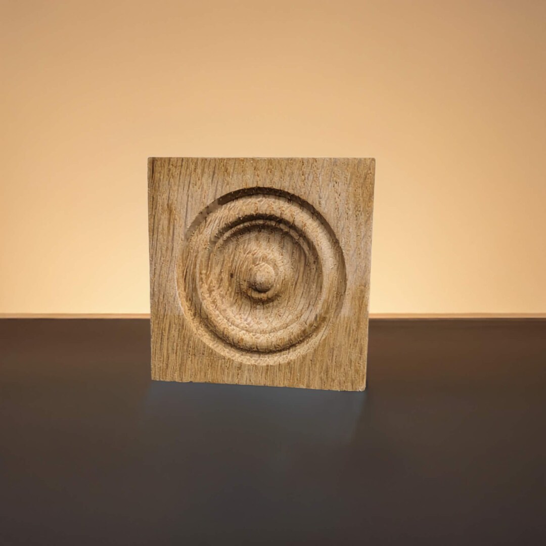 Wooden Rosette 2.5"-3" Square Door Window Trim 2" Diameter Bullseye - Etsy