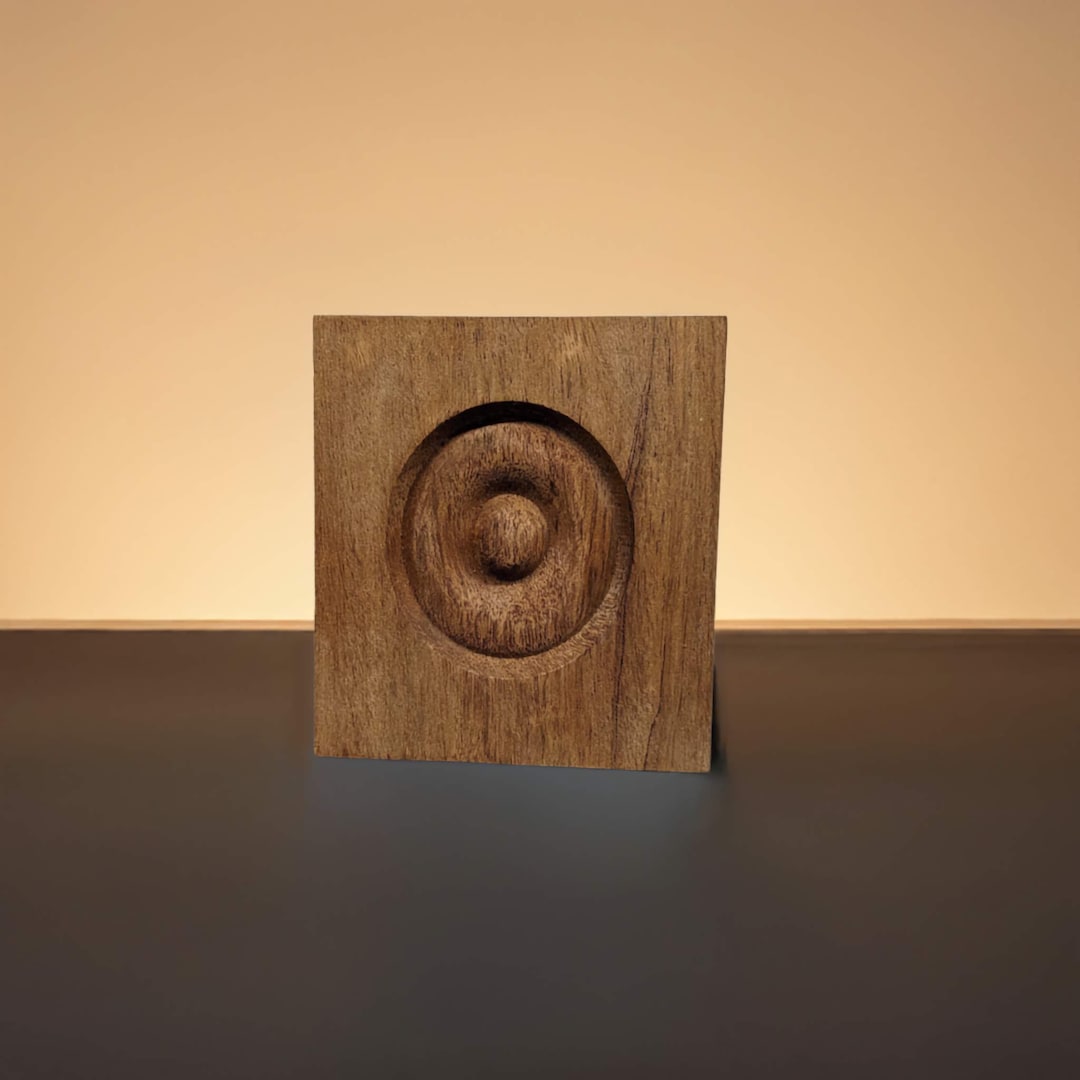 Wooden Rosette 3"-4" Square Door Window Trim 1.75" Diameter Bullseye - Etsy