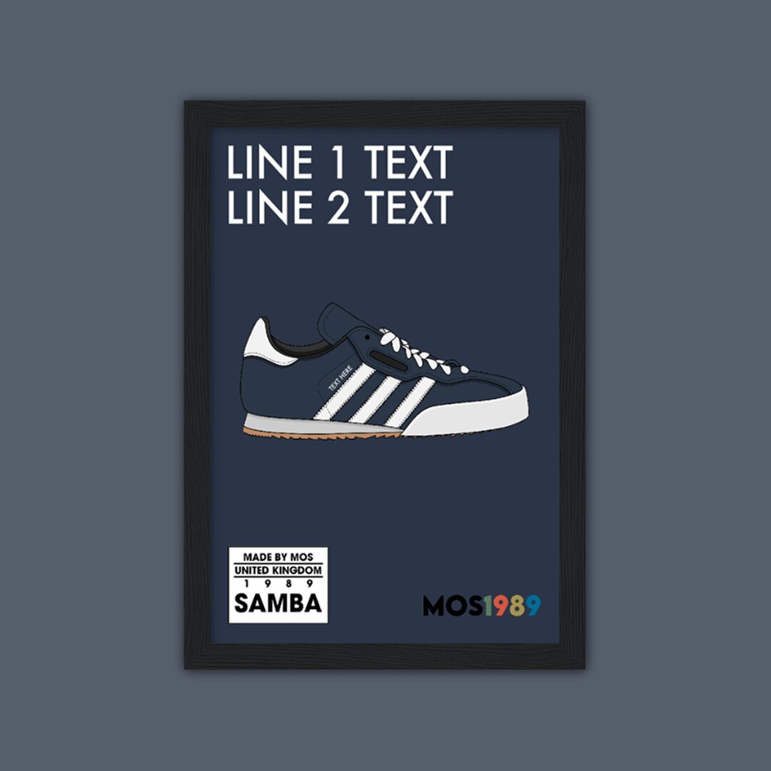 PERSONALISED Samba Super Inspired Trainer/shoe/sneaker Art Print/poster ...
