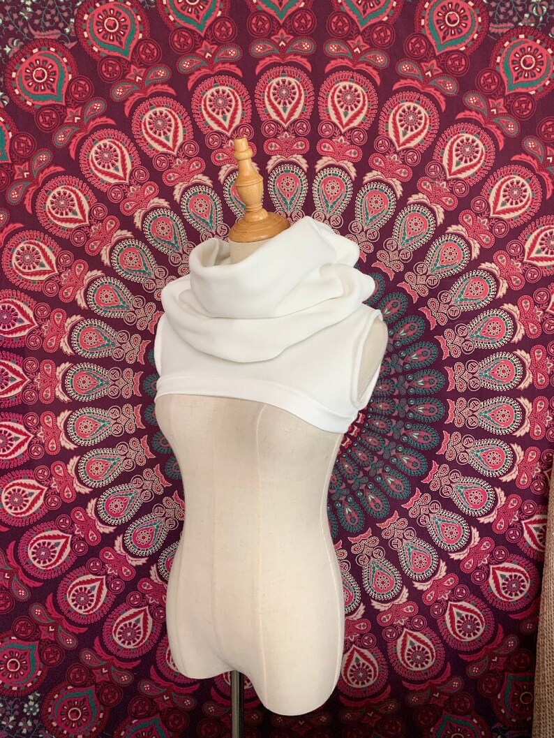 Limited Super Cropped Fleece Cowl Neck Top - Etsy