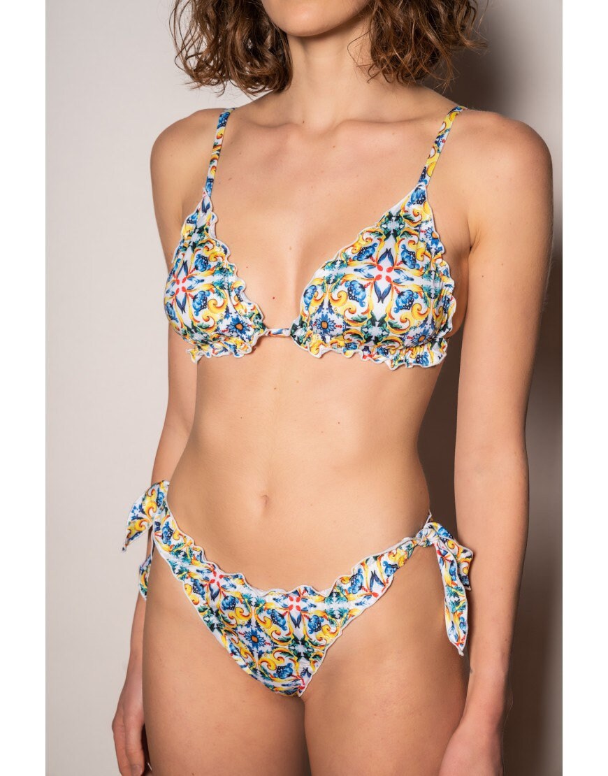 Multicolor Majolica Bikini Set Etsy