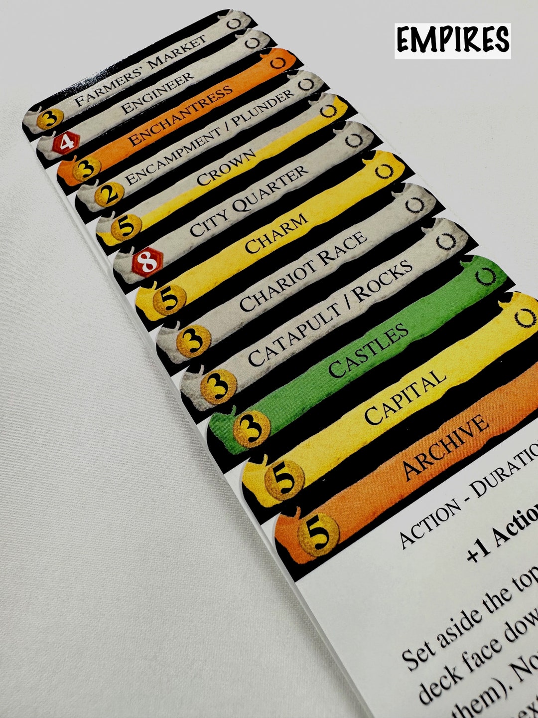 Dominion: Empires Expansion Divider Cards - Full Tabbed - Etsy