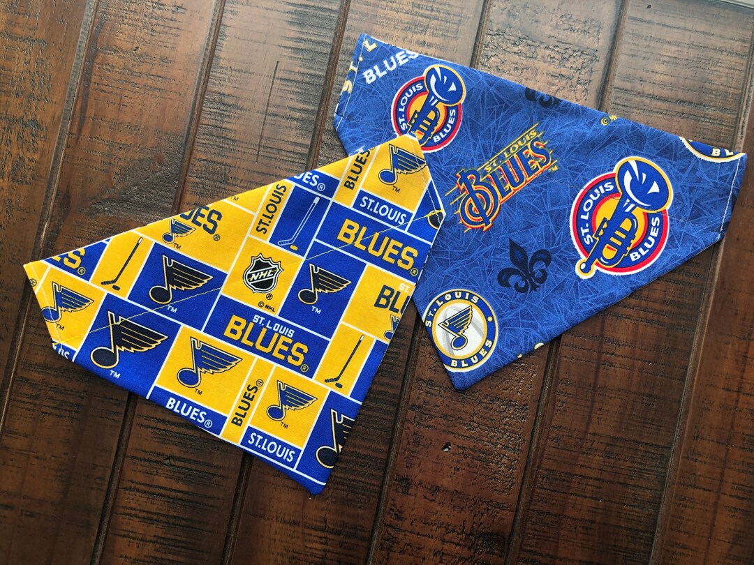 St. Louis Blues Over-the-collar Reversible Dog Bandanas ~ Four Sizes ...