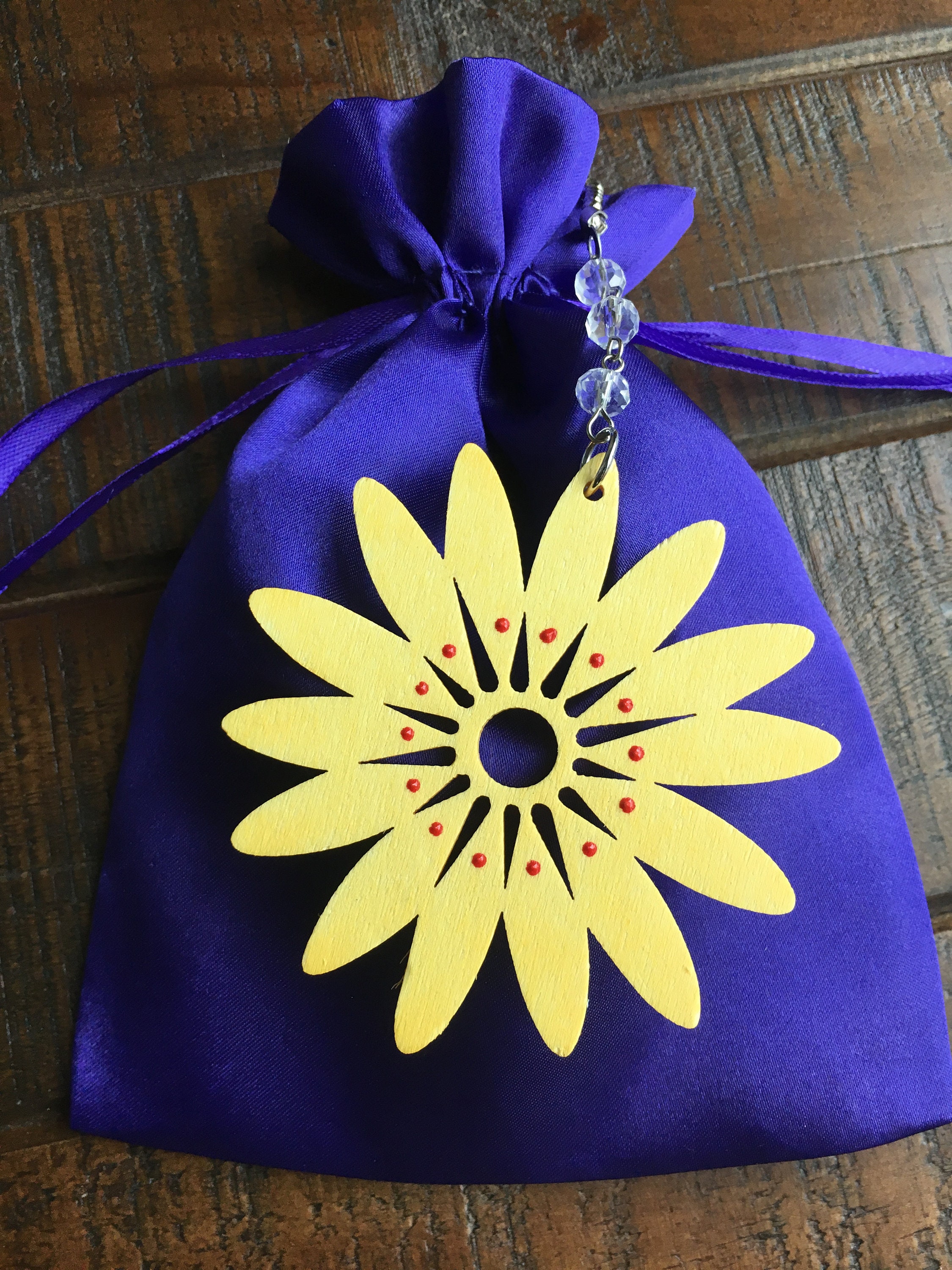 Wooden Flower Ceiling Fan Pull Chain Seven Color Choices | Etsy