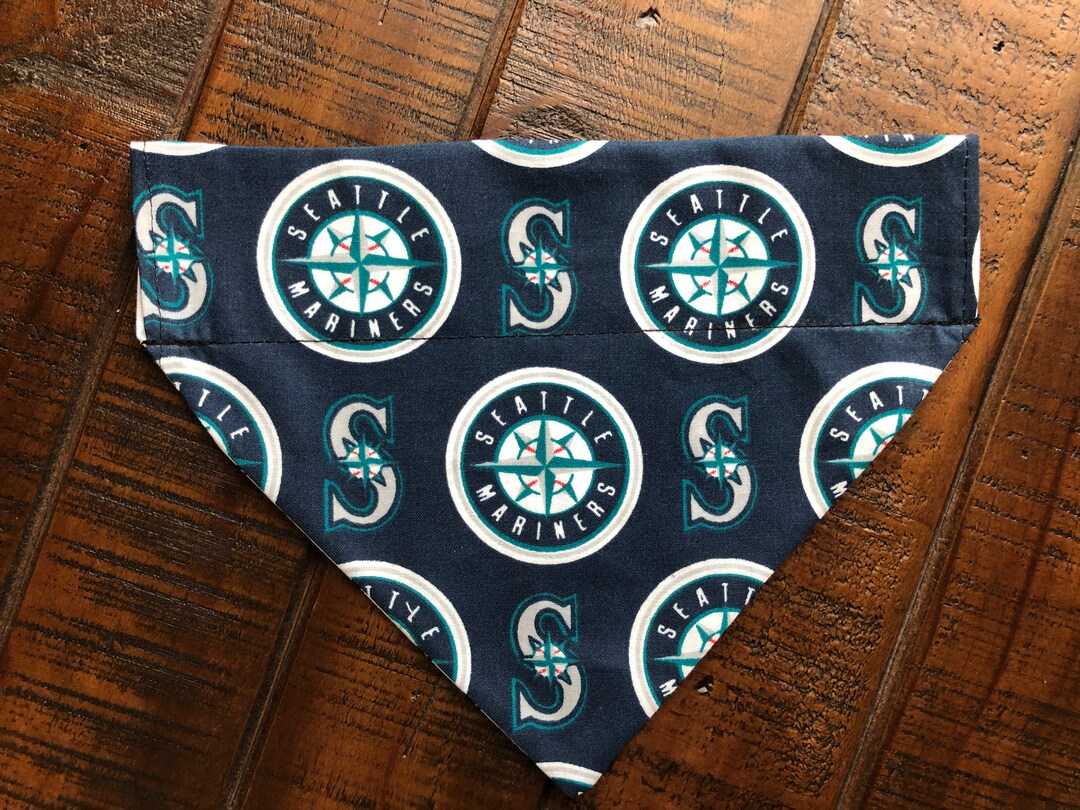 Seattle Mariners Over-the-collar Reversible Dog Bandana ~ Four Sizes ...