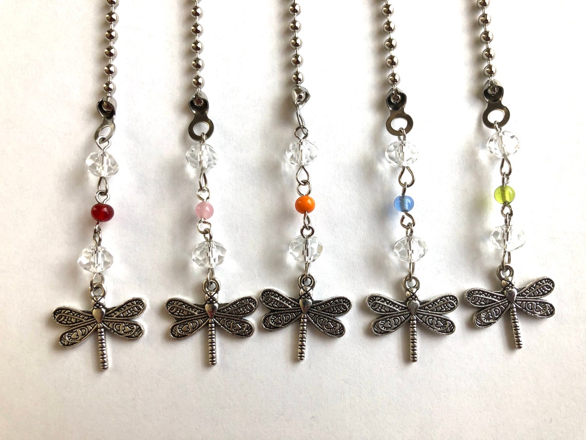Dragonfly Ceiling Fan Pull Chains ~ Set of 2, Six Color Choices - Etsy
