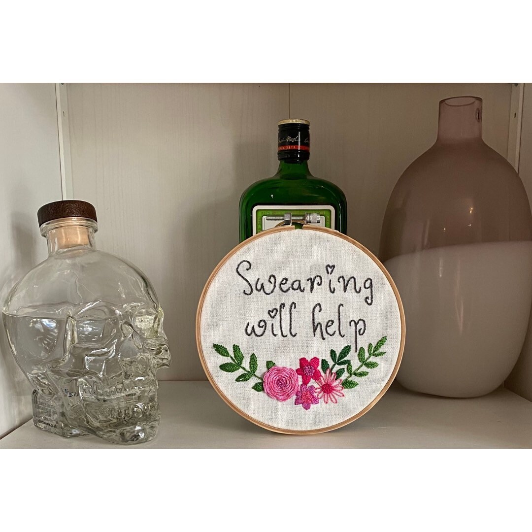 Swearing Will Help Embroidery Mood Art Swear Words Adult - Etsy UK