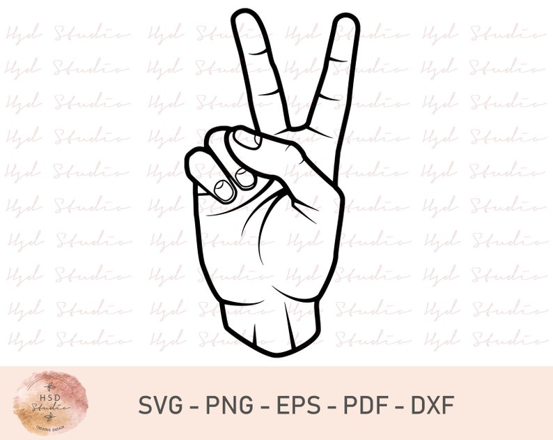 Hand Peace Sign SVG Cut Files Peace Sign Svg Peace Hand - Etsy