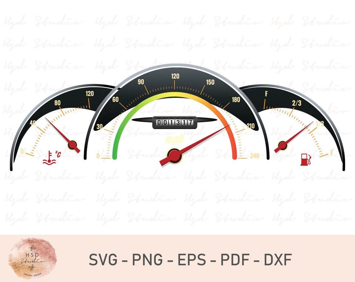 Speedometer SVG, Speedometer SVG, Gauge Icon SVG, Speedometer Clipart ...