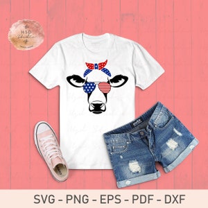 4th of July Cow SVG, Patriotic Cow, Sublimation Designs Download ...