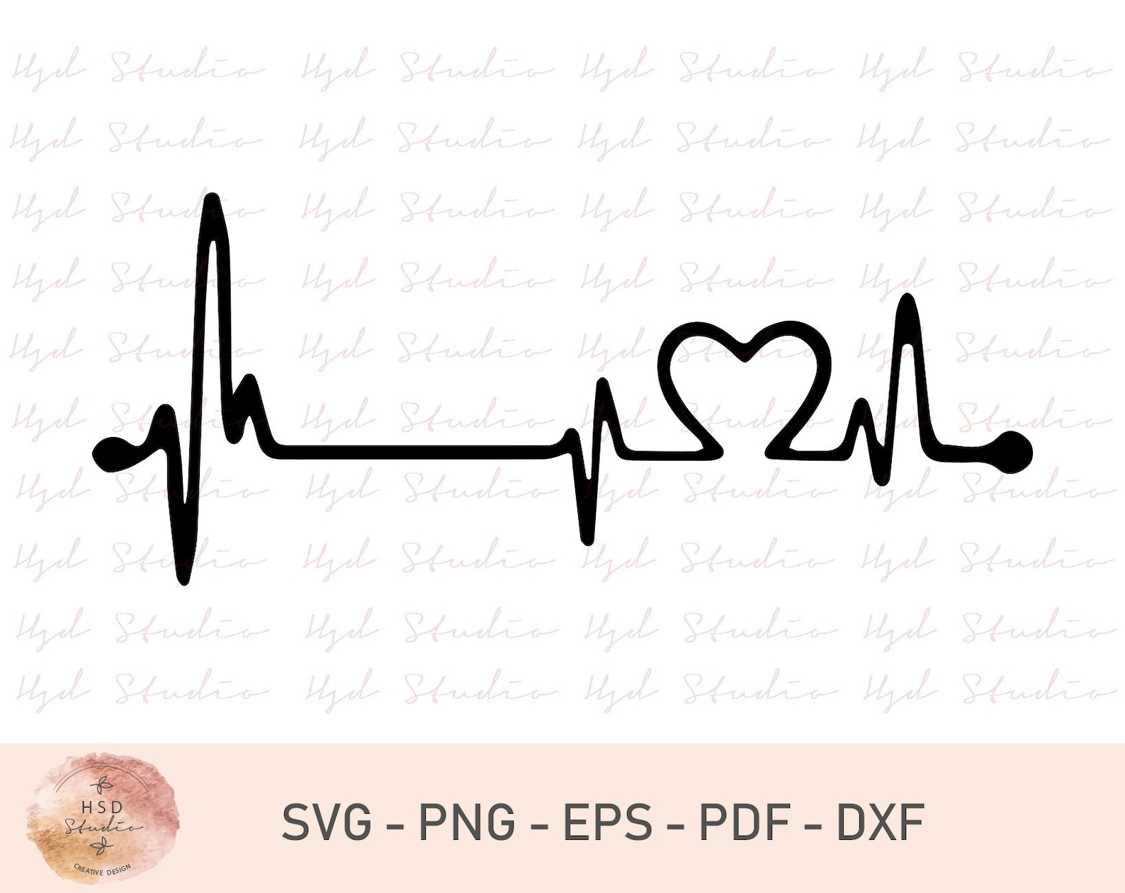 Heart Beat Svg Ekg Svg Pulse Svg Valentine Svg Heartbeat | Etsy