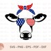 4th of July Cow SVG, Patriotic Cow, Sublimation Designs Download ...
