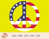 Patriotic Peace Sign SVG Patriotic Peace Svg Peace Symbol - Etsy