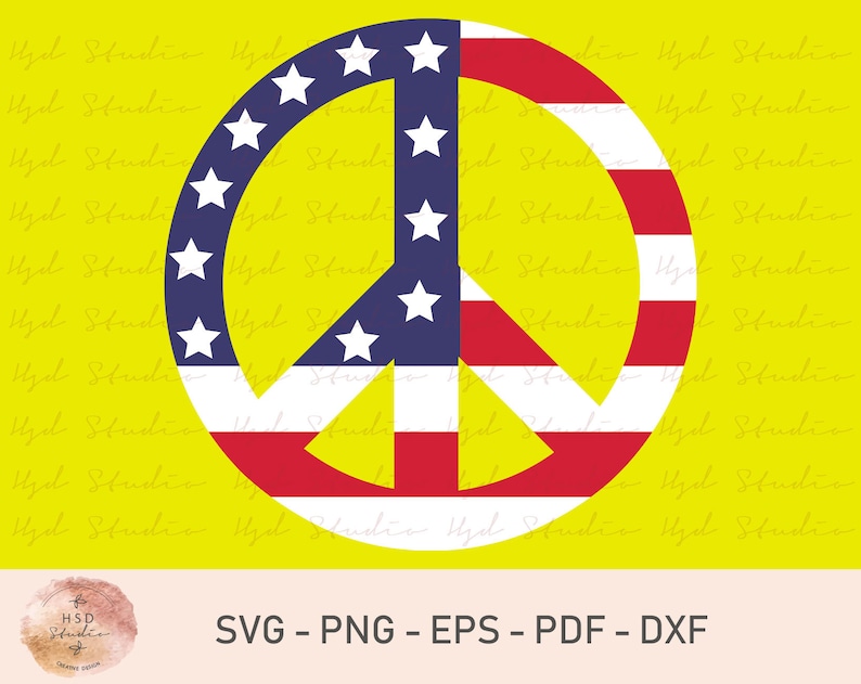 Patriotic Peace Sign SVG Patriotic Peace Svg Peace Symbol | Etsy