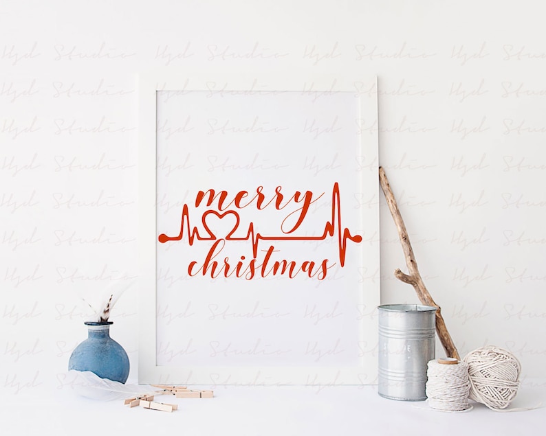 Heart Beat Svg Ekg Svg Merry Christmas Pulse Svg Pulse - Etsy
